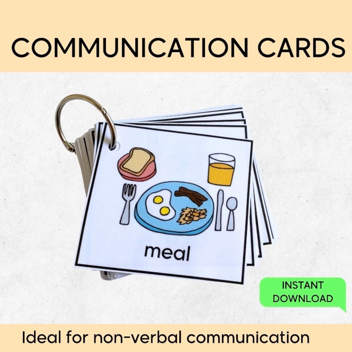 Communication Cards, Speech Flash Cards, Non Verbal Cards, Special ...