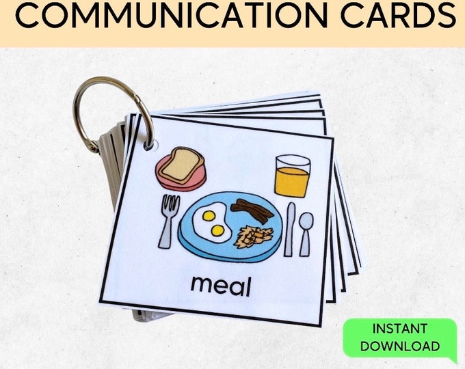 Communication Cards, Speech Flash Cards, Non Verbal Cards, Special ...