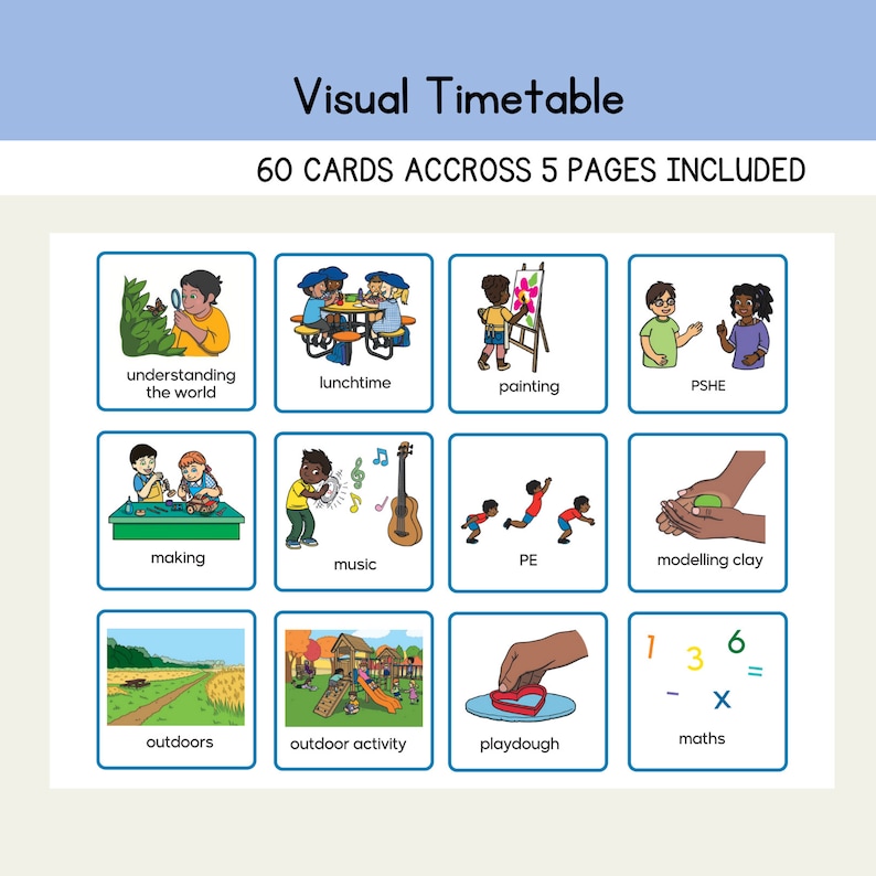 Visual Timetable Routine Classroom EYFS Home School Autism Special ...