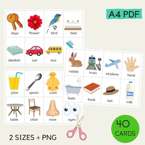 First Words Alphabet Flash Cards Baby Toddler Children Educational ...