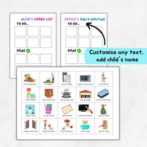 Daily Visual Routine Cards, EDITABLE Cards and Routine Chart, Daily ...