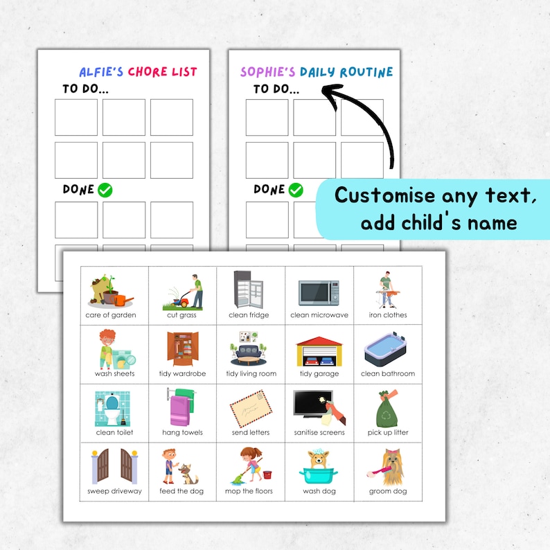 Daily Visual Routine Cards, EDITABLE Cards and Routine Chart, Daily ...