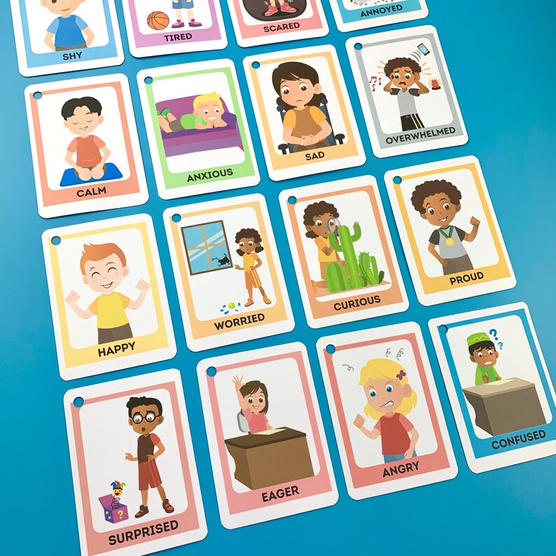 Emotions Feelings Flash Cards PDF Printable Download Children ...