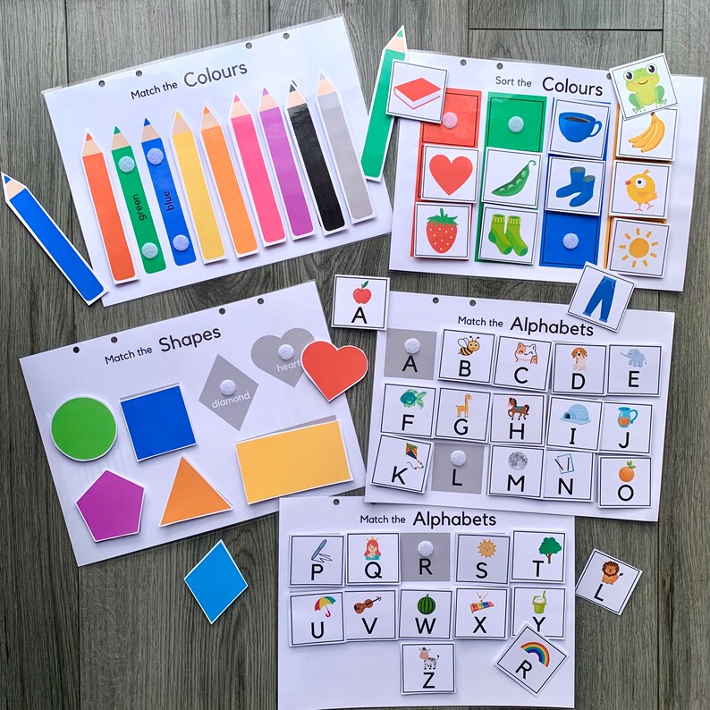 Toddler Busy Book Printable, First Learning Binder, Educational ...