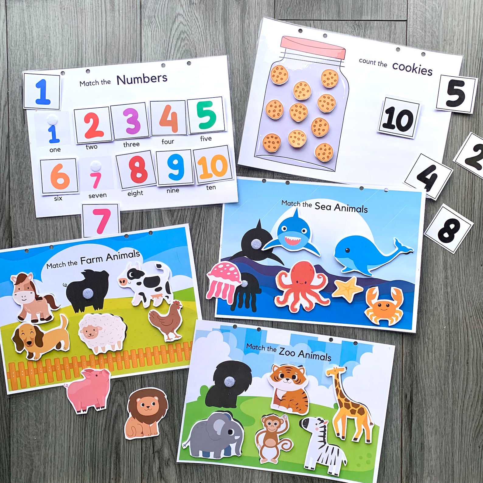 Toddler Busy Book Printable, First Learning Binder, Educational ...