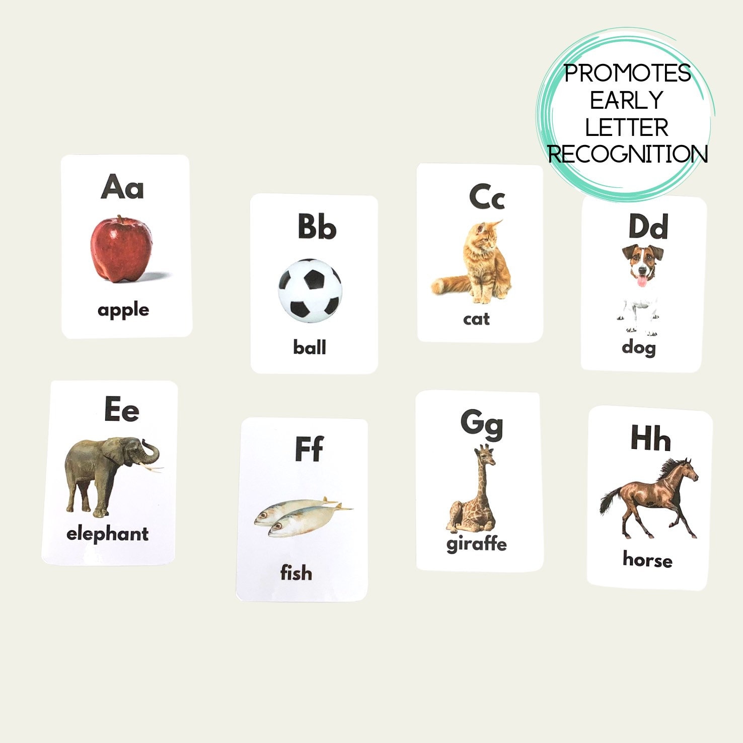 Alphabet Flash Cards Preschool Kids Children First Words Printable ...