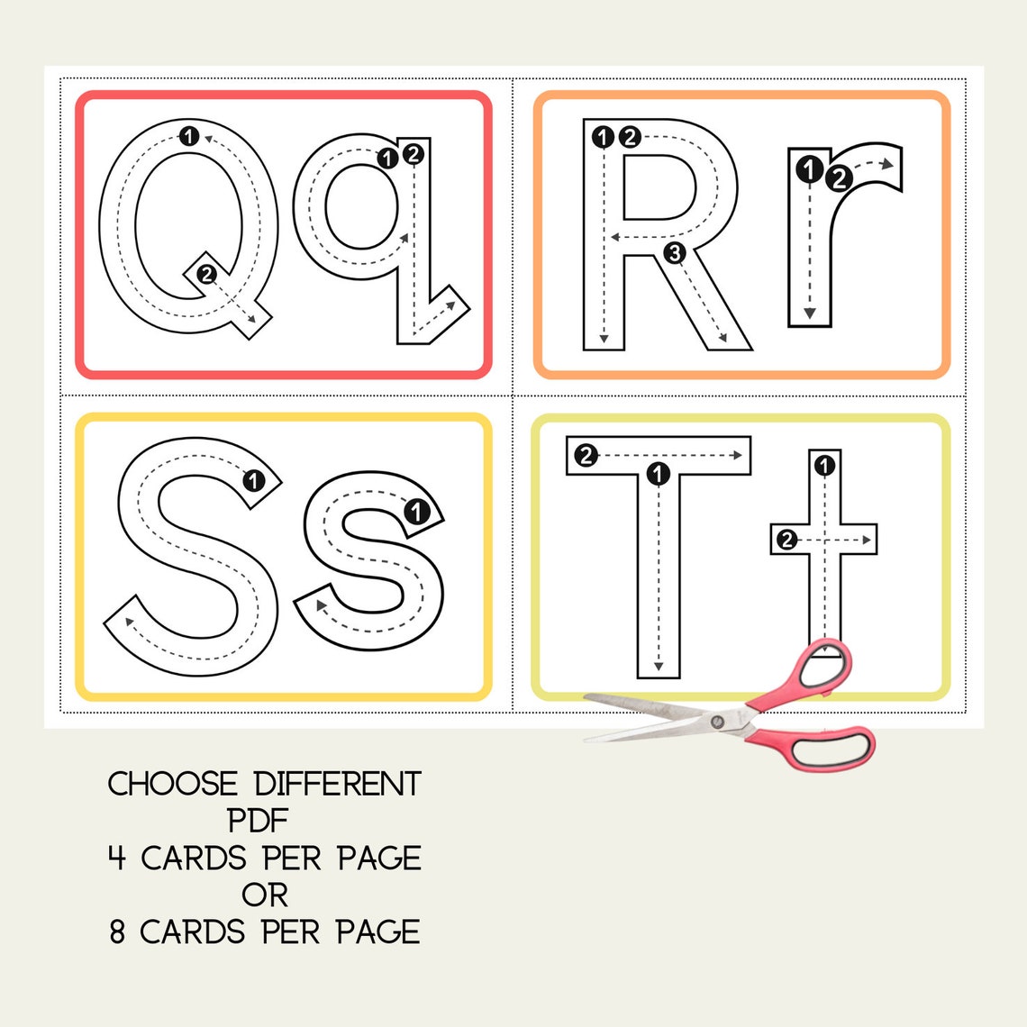 Alphabet Tracing Wipeable Flash Cards Practice Writing Children Kids ...