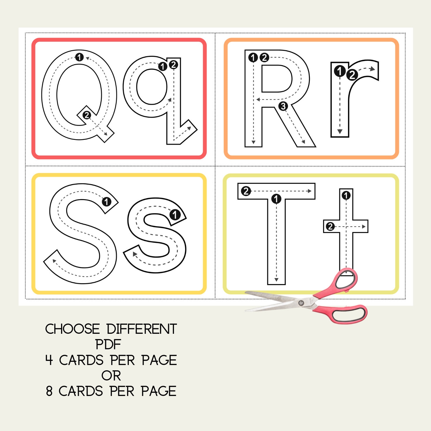 Alphabet Tracing Wipeable Flash Cards Practice Writing Children Kids ...