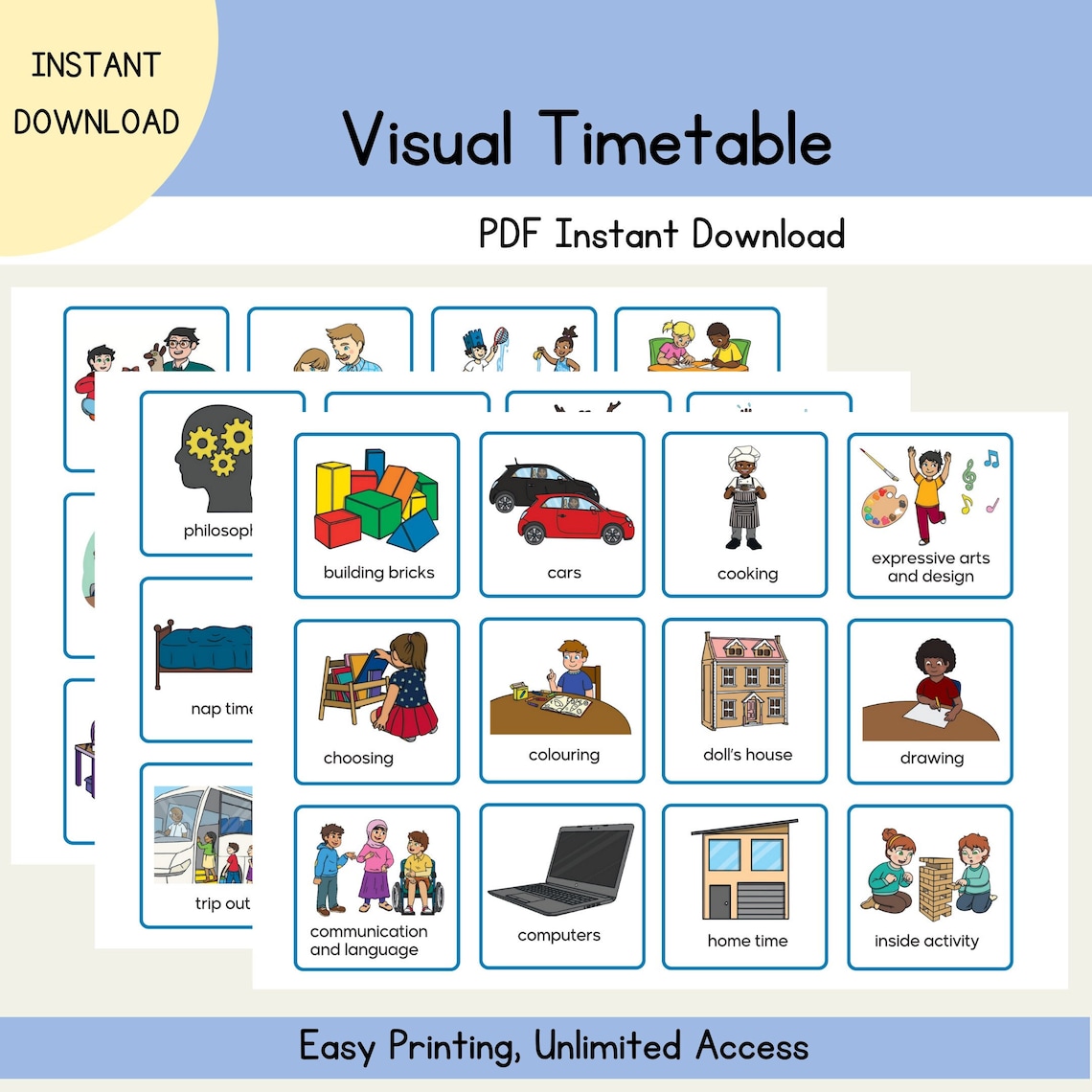 Visual Timetable Routine Classroom EYFS Home School Autism Special ...
