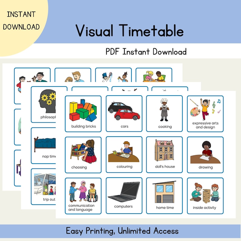 Visual Timetable Routine Classroom EYFS Home School Autism Special ...