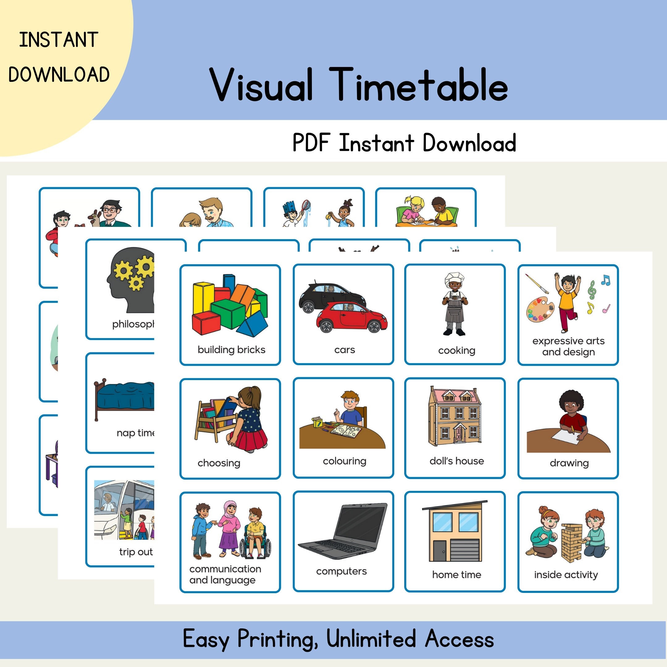 Visual Timetable Routine Classroom EYFS Home School Autism Special ...