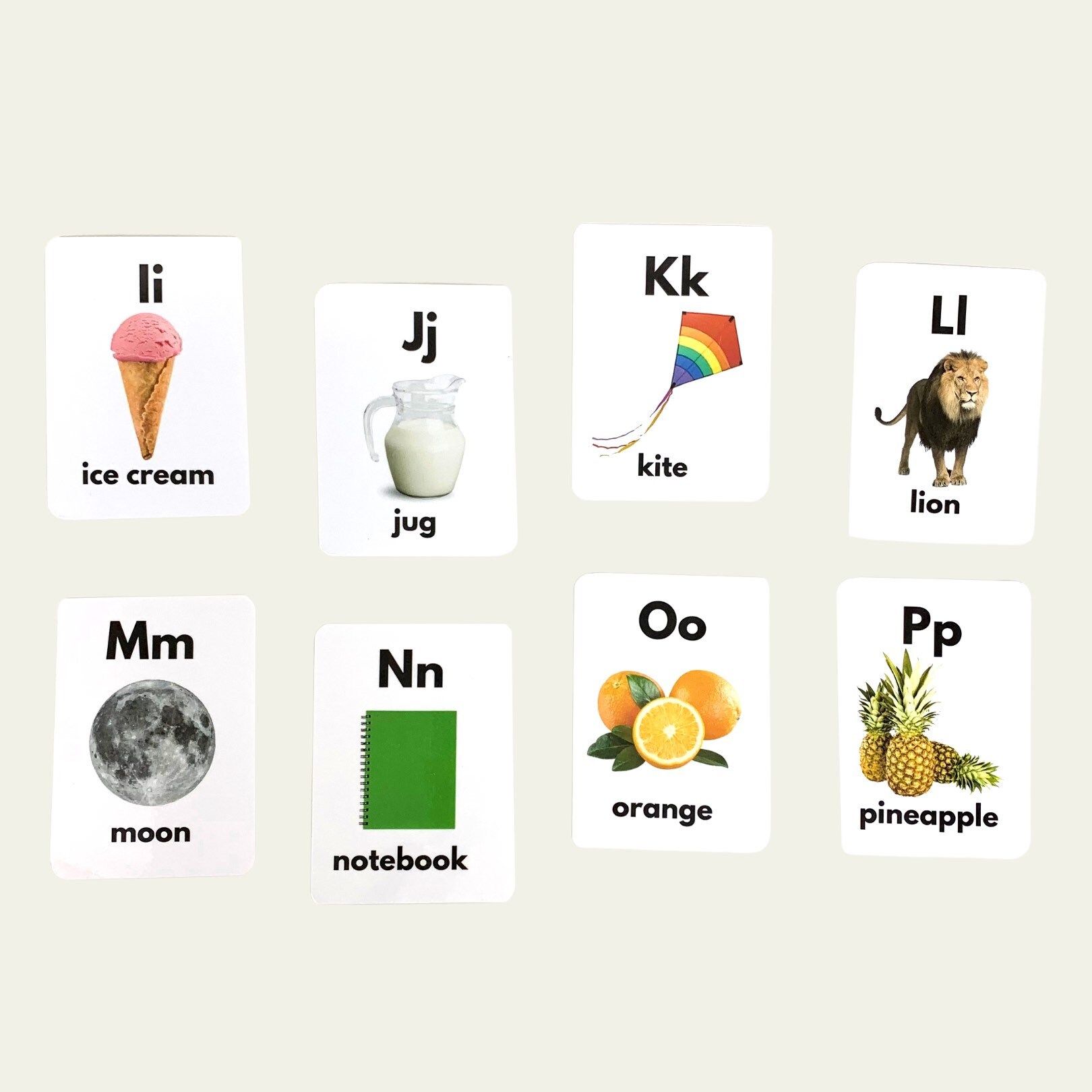 Alphabet Flash Cards Preschool Kids Children First Words Printable ...