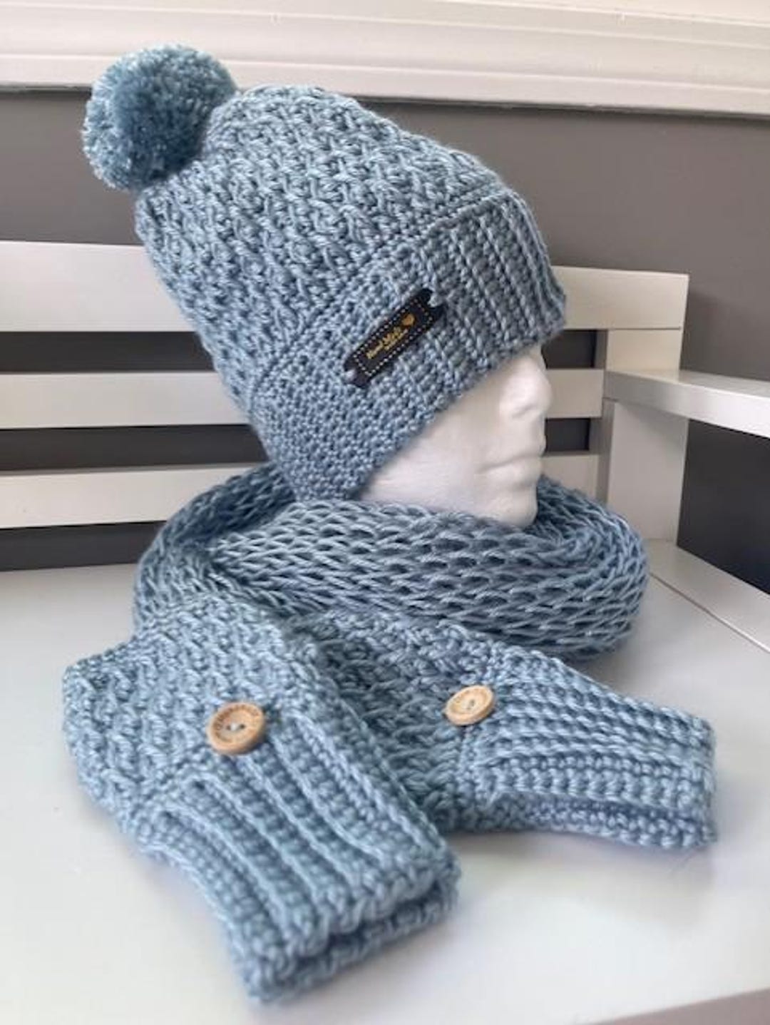 Handmade Hat, Infinity Scarf, and Gloves - Etsy