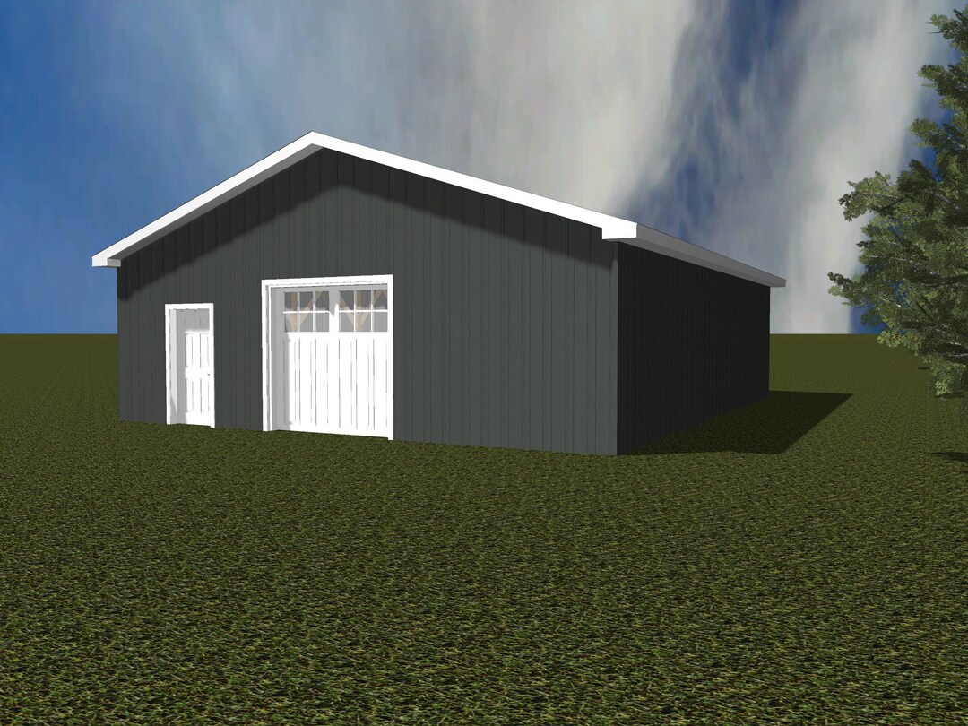 32x40 Pole Barn Plan - Etsy Canada