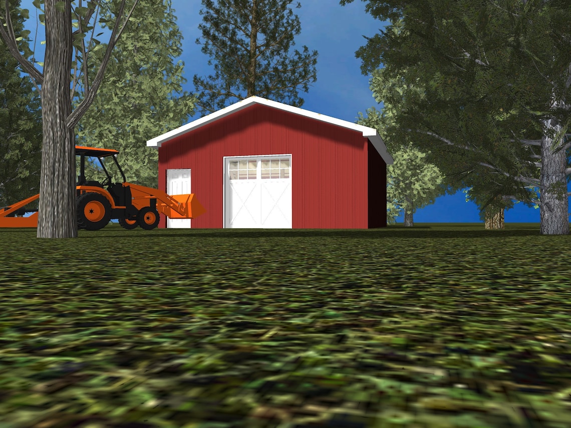 24x24 Pole Barn Construction Plans Etsy 24x24-pole-barn-construction-plans-etsy