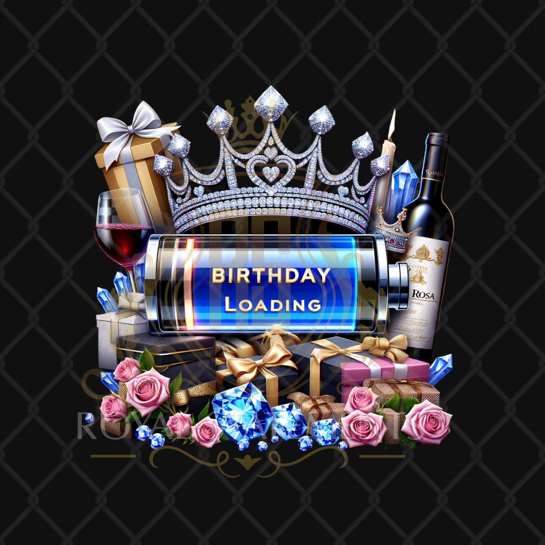 Birthday Loading, PNG, Clipart, Shirt Design - Etsy