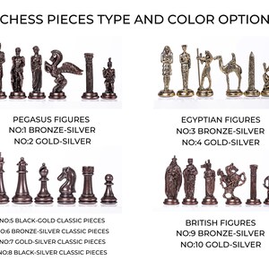 Custom Chess Set With Storage, Unique Chess Set, Metal Chess Pieces ...