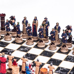 Personalized Crusader Chess Set Handmade, Polyester Chess Figures ...
