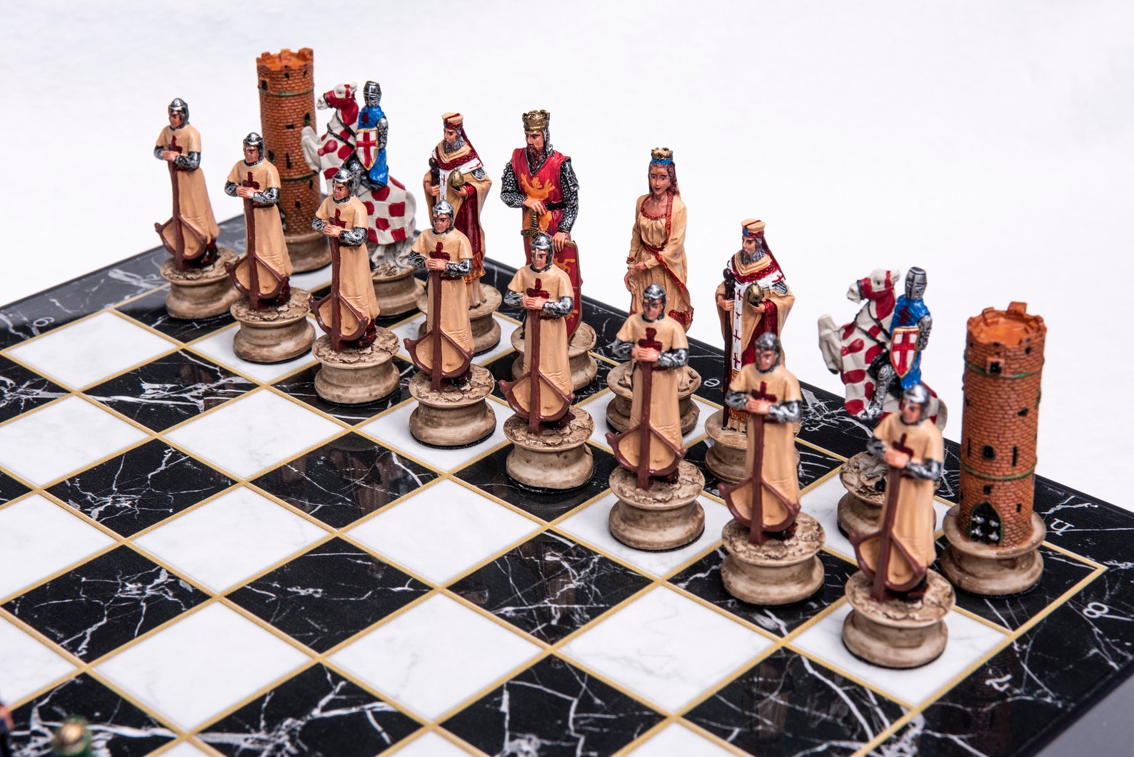 Personalized Crusader Chess Set Handmade Polyester Chess - Etsy