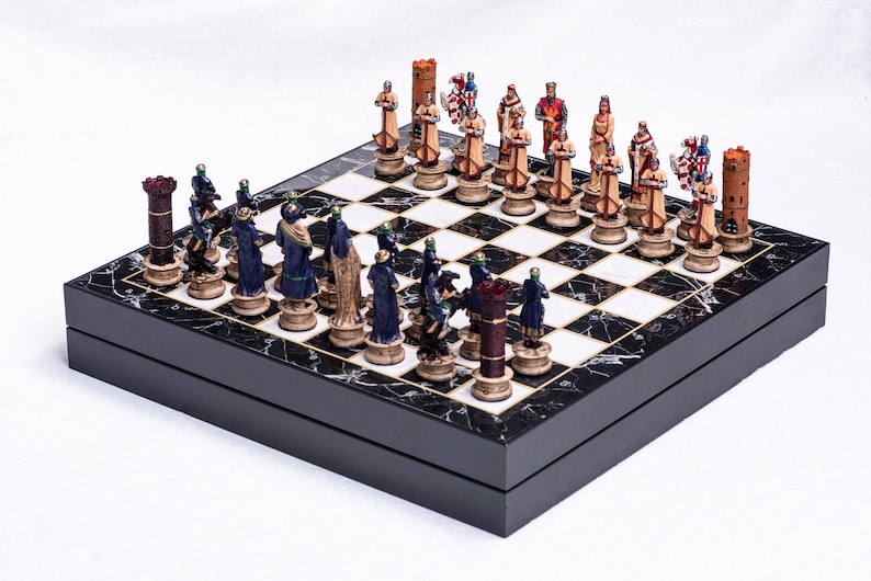 Personalized Crusader Chess Set Handmade Polyester Chess - Etsy