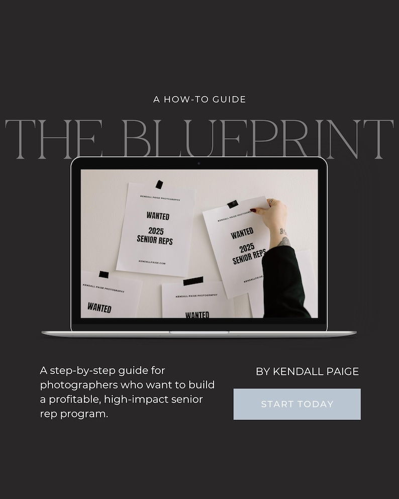Senior Rep Program Blueprint: Photography Marketing Guide (canva ...