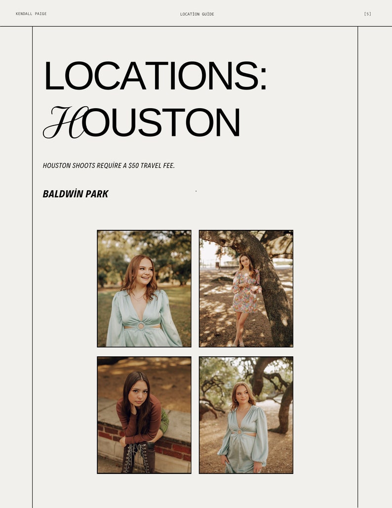 Photography Location Guide: Canva Templates for Photographers - Etsy