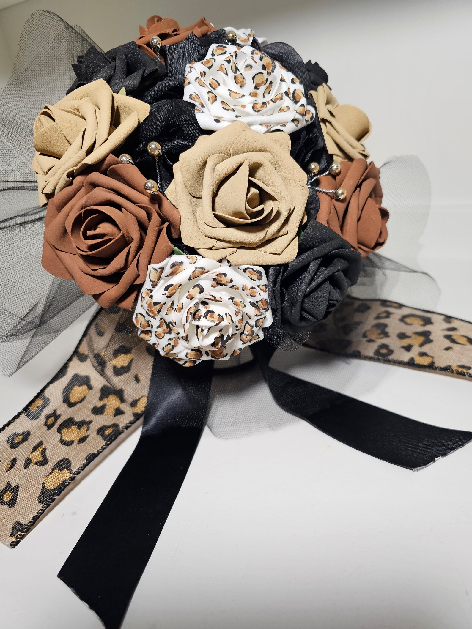 Leopard Print Wedding Bouquet. One of a Kind - Etsy