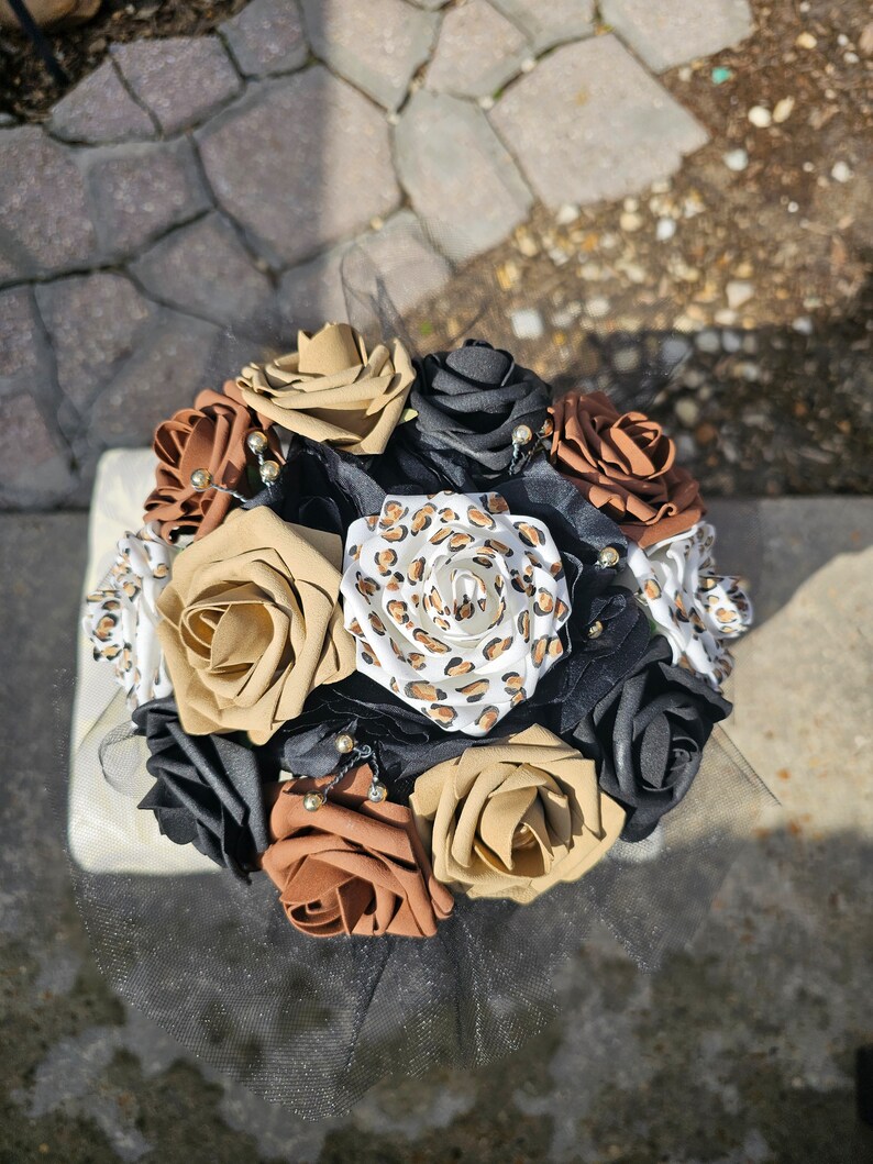Leopard Print Wedding Bouquet. One of a Kind - Etsy