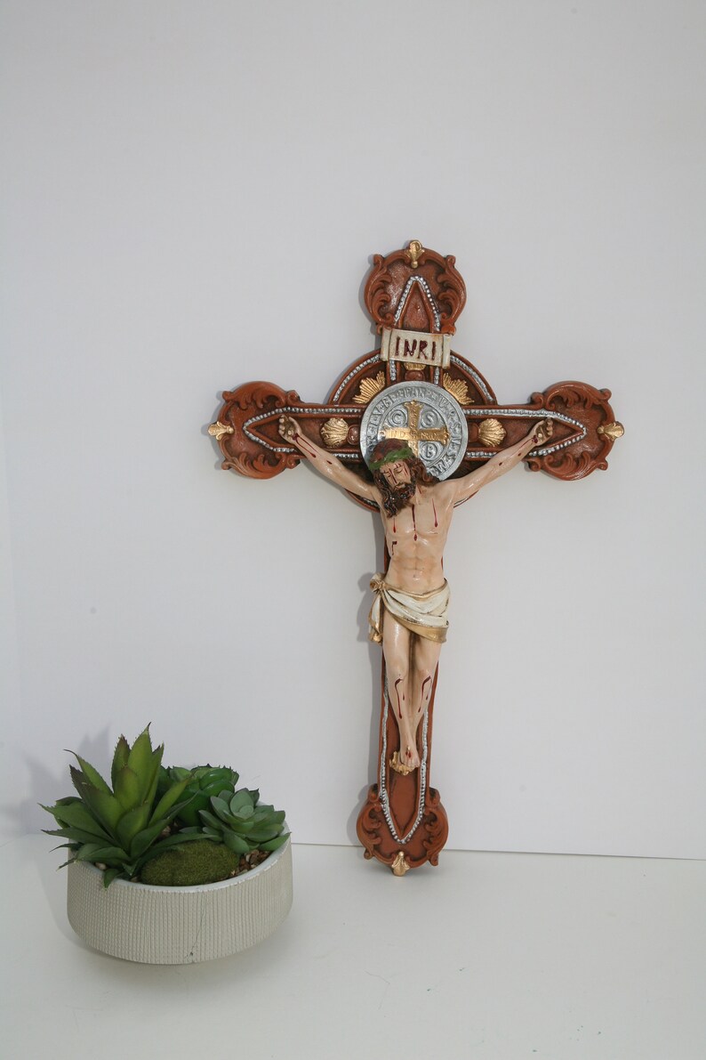 Benedictine Crucifix for Home Altar, Wall Mount, Desk, or Home Decor - Etsy