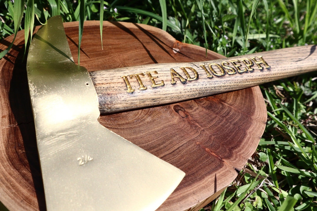 Terror Daemonum Axe Ite Ad Ioseph Catholic Mens Refinished, Stained ...