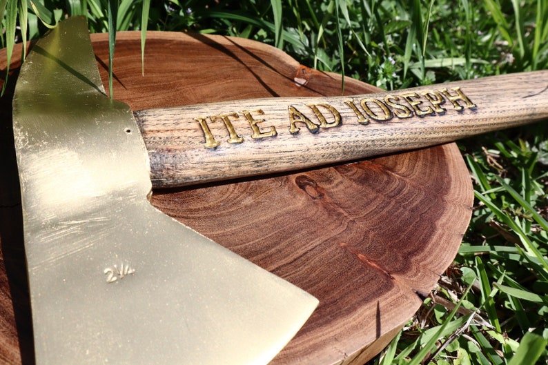 Terror Daemonum Axe- Ite Ad Ioseph Catholic Mens Refinished, Stained ...