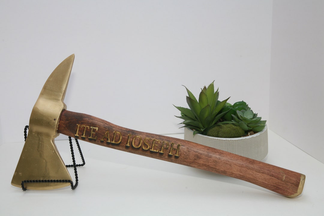 Terror Daemonum Axe- Ite Ad Ioseph Catholic Mens Refinished, Stained ...