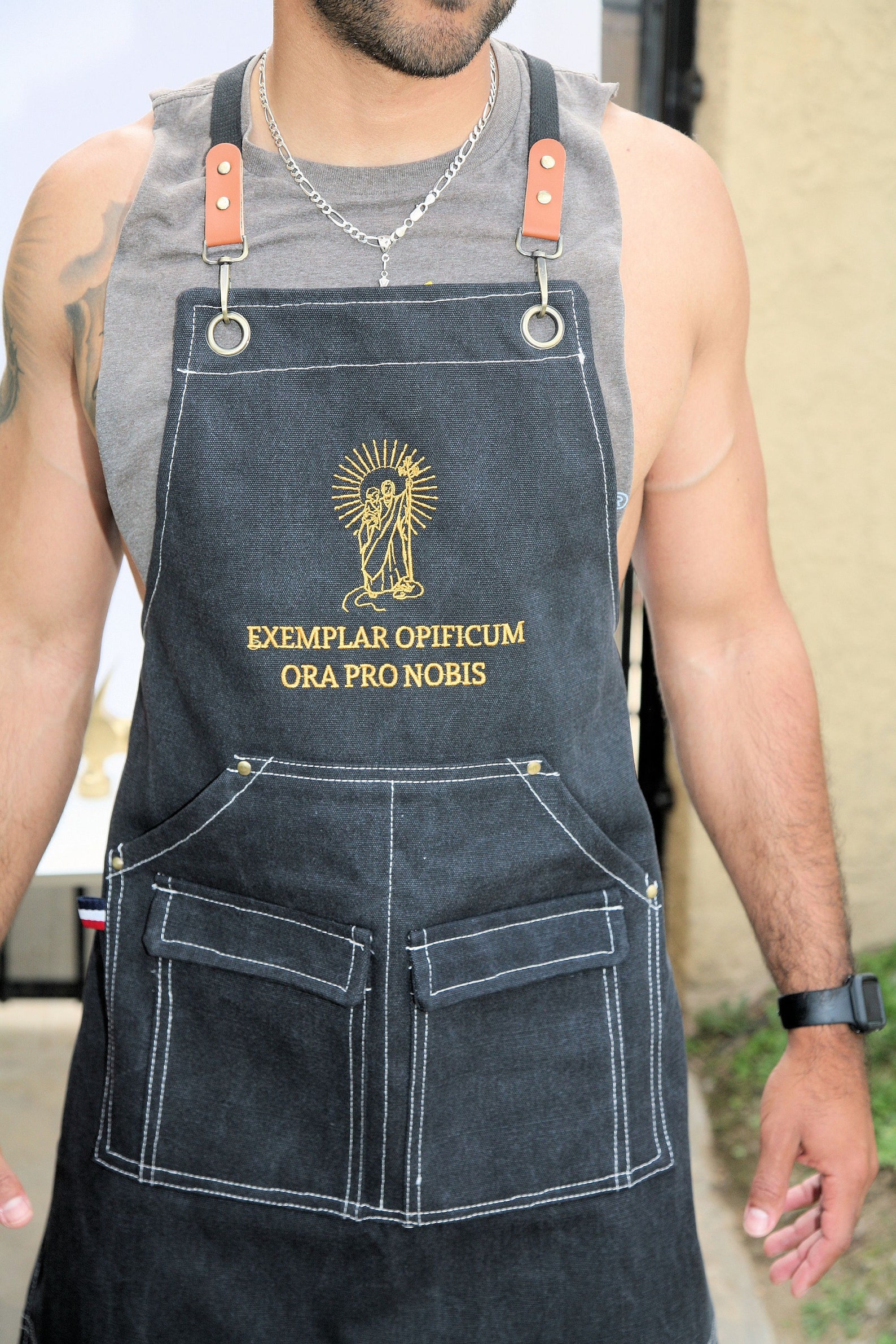 Exemplar Opificum Shop Apron, Shop Apron, Catholic Men, Cooking Apron ...