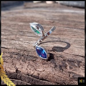 Flip Ring, 4 Gemstones in 1 Ring, Reversible Ring, Marquise Cut ...