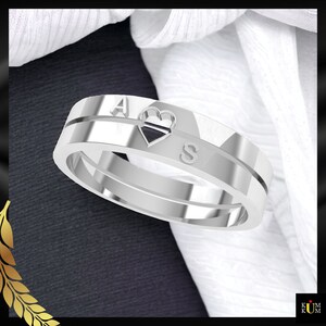 Couple Rings, Couple Matching Rings, Couple Promise Rings, Custom ...