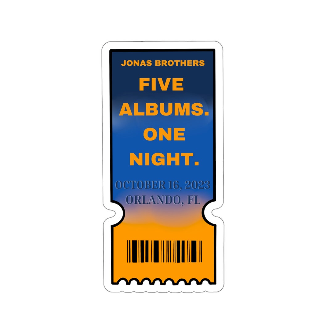 10/16/23 Orlando, FL Five Albums One Night JB Concert Ticket Sticker - Etsy