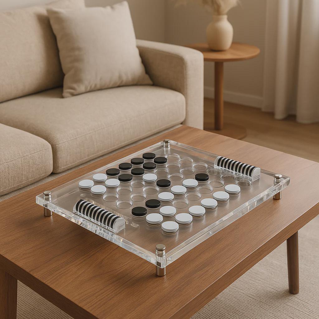 Luxury Othello Reversi Set – Minimalist Acrylic Board Game, Modern ...