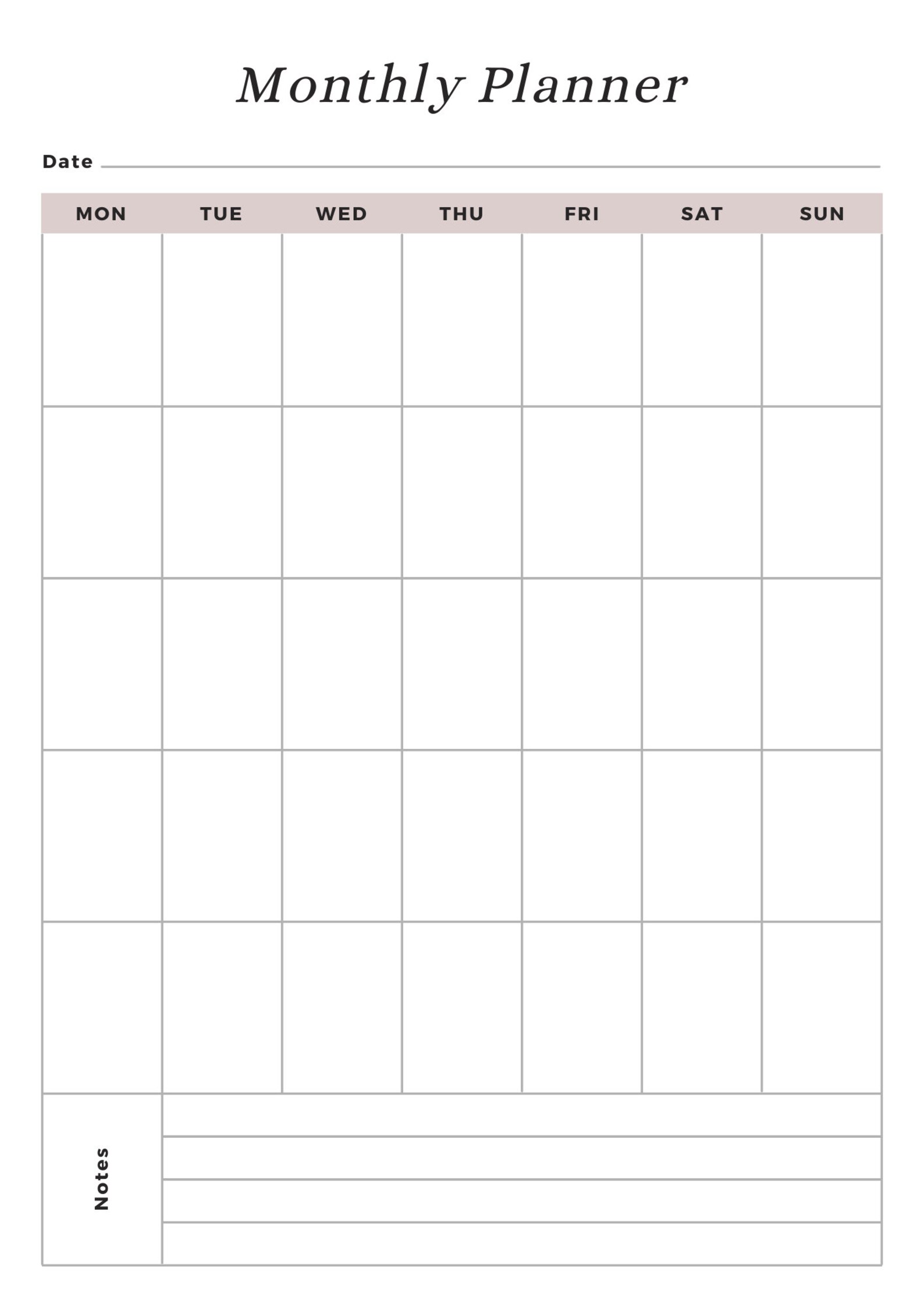 Classic Black and White Elegant Monthly Planner - Etsy