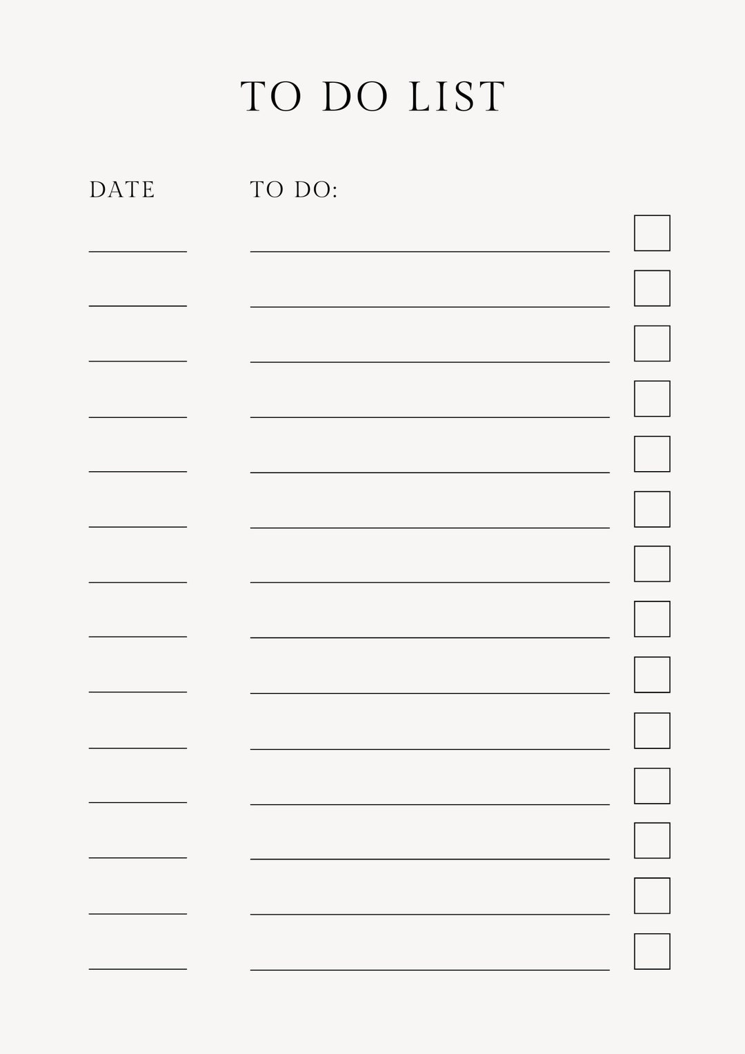 Beige Minimalist to Do List Planner - Etsy