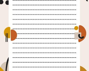 Beige and Brown Boho Abstract Illustration Daily Planner - Etsy