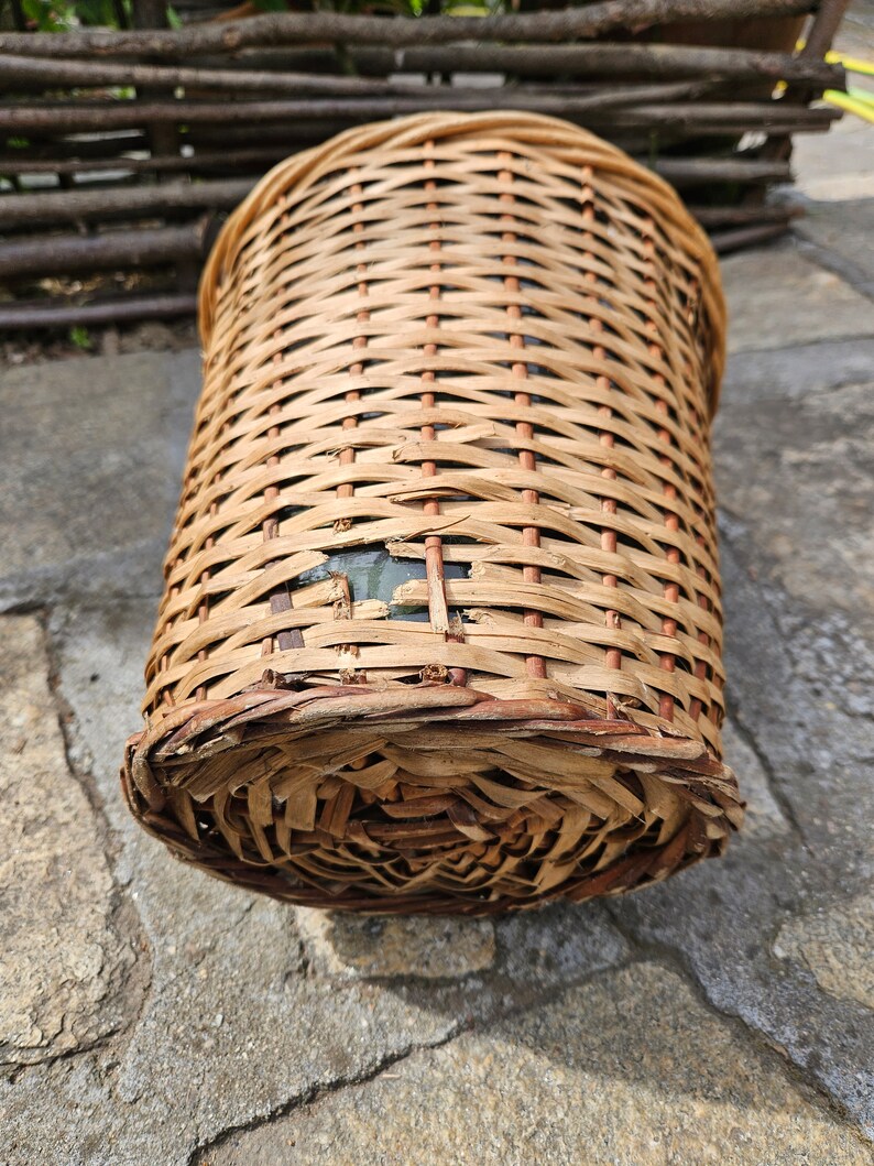 Collectible Vintage Wicker Demijohn 9 L.: Timeless Elegance - Etsy