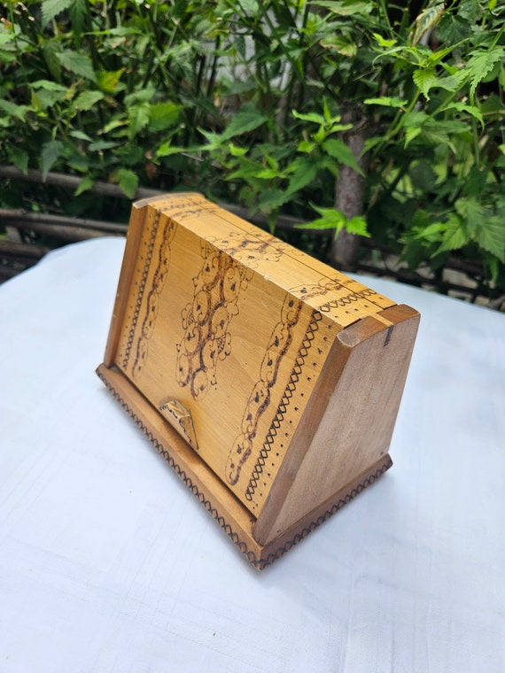 Vintage wooden cigarette box - snuff box, Cigarette h… - Gem