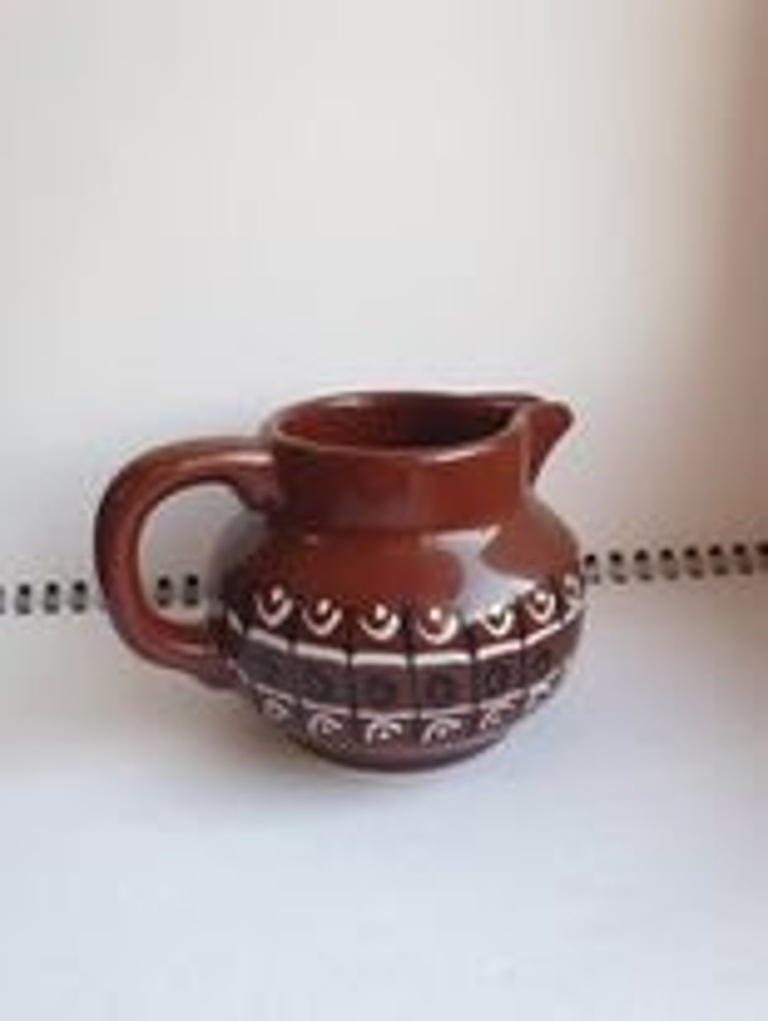 Vintage Ceramic Jug for Wine, Brandy With a Traditional Trojan Pattern ...