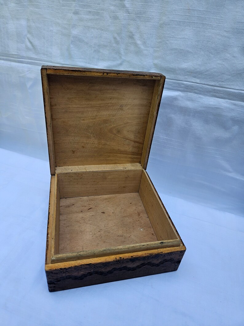 Art of the Past: Handmade Antique Wooden Jewelry Box - Etsy