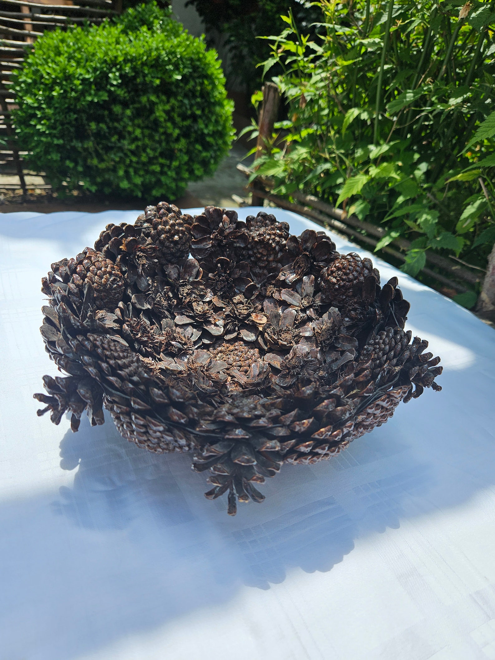 Vintage Pine Cones Basket of Cones, Vase of Cones, Handmade, Home ...