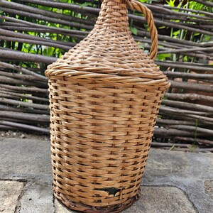 Collectible Vintage Wicker Demijohn 9 L.: Timeless Elegance - Etsy