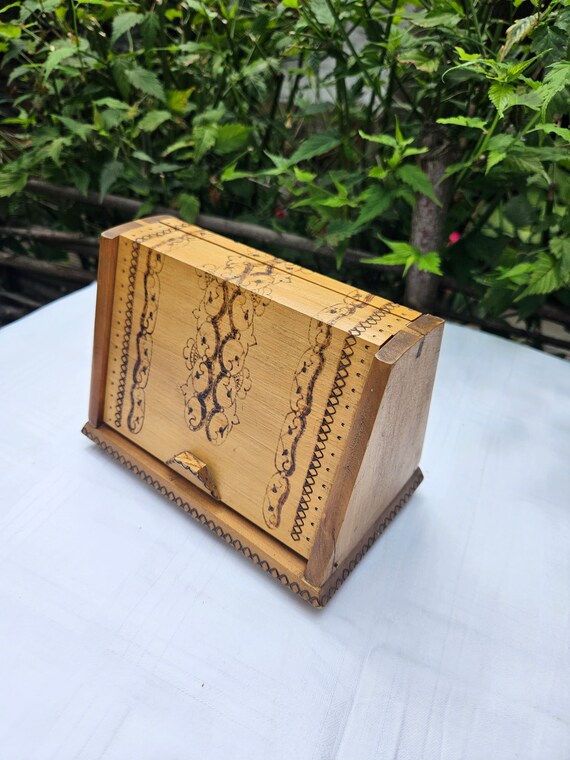 Vintage wooden cigarette box - snuff box, Cigarette h… - Gem