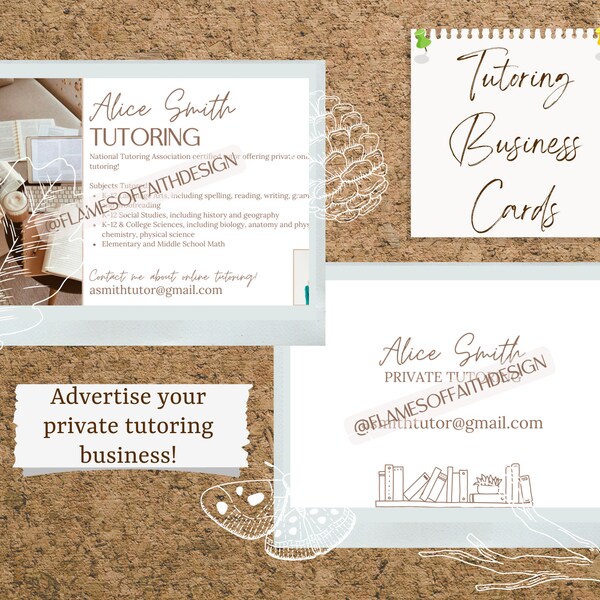 Tutor Business Card - Etsy