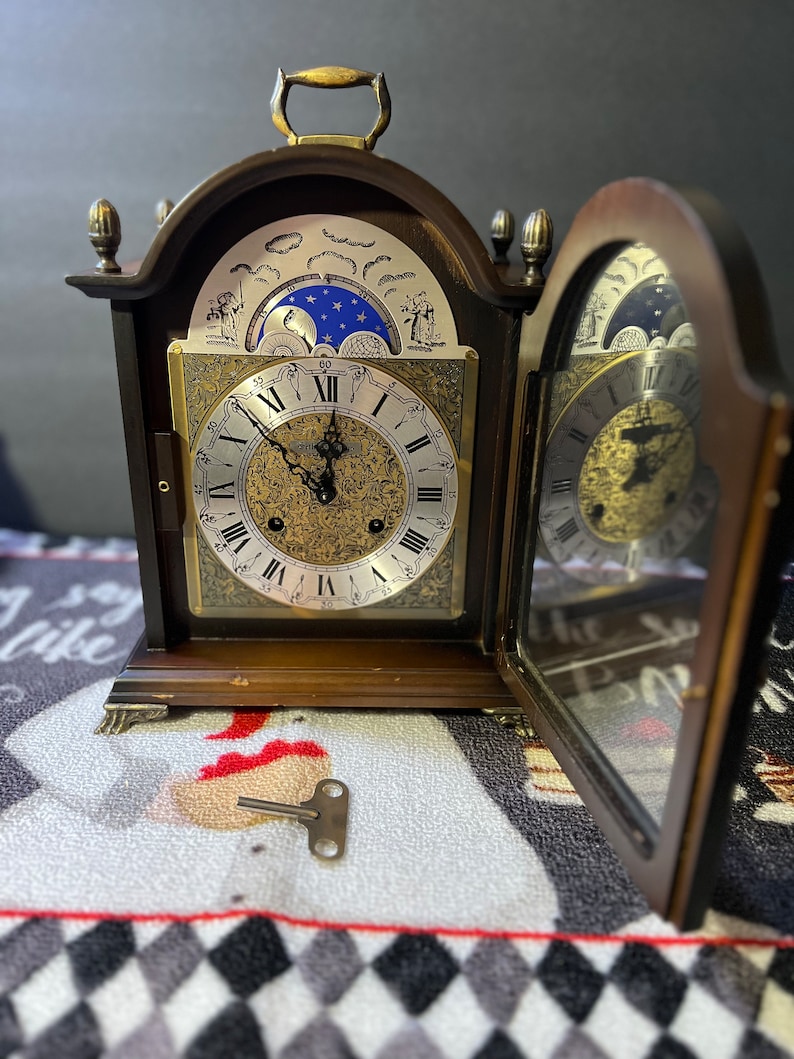 Seth Thomas Mantle Moon Dial Clock Wharton Chime E899-915 With - Etsy