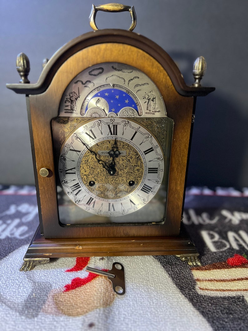 Seth Thomas Mantle Moon Dial Clock Wharton Chime E899-915 With - Etsy